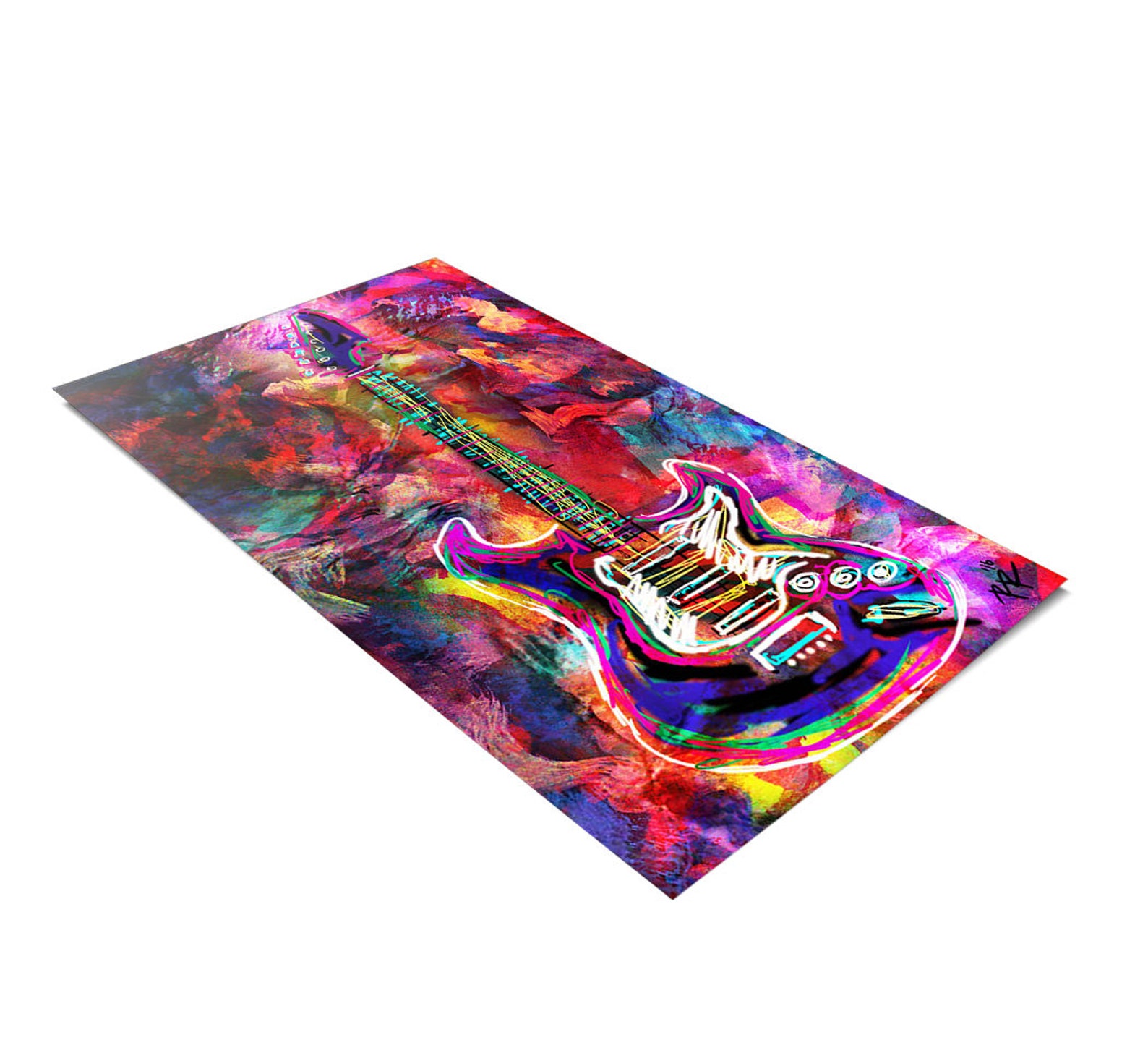 Guitar Art Print, Music Art, Rock N Roll, Instrument Art - Etsy