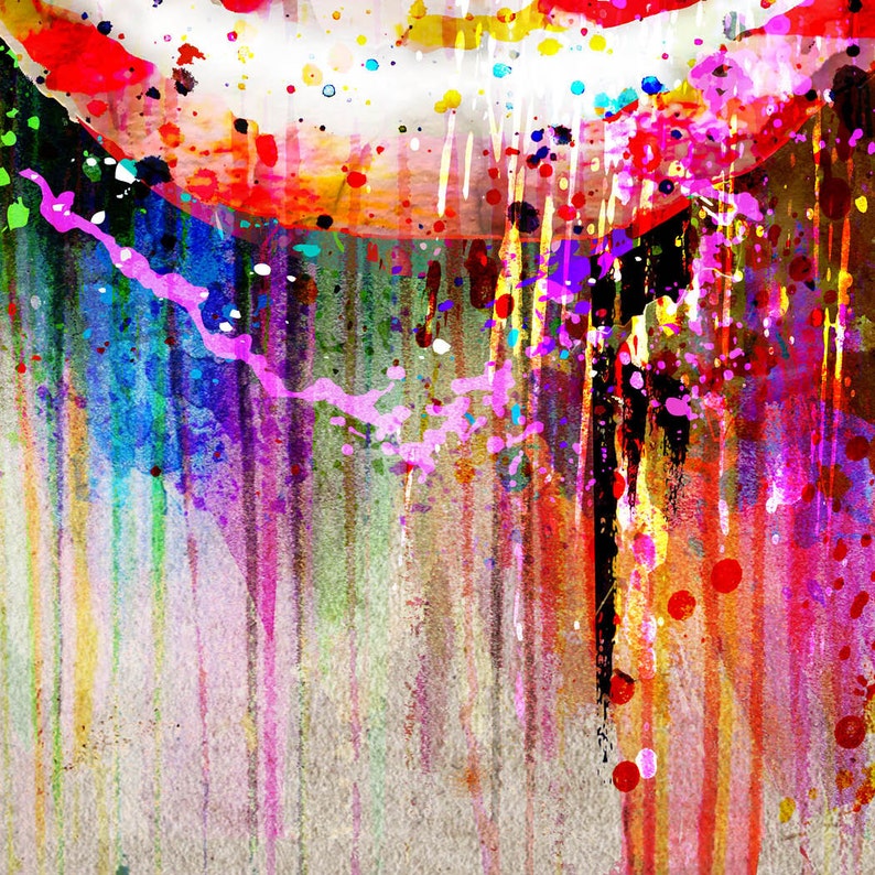 Smile Painting Mouth Canvas Print Lips Wall Art - Etsy