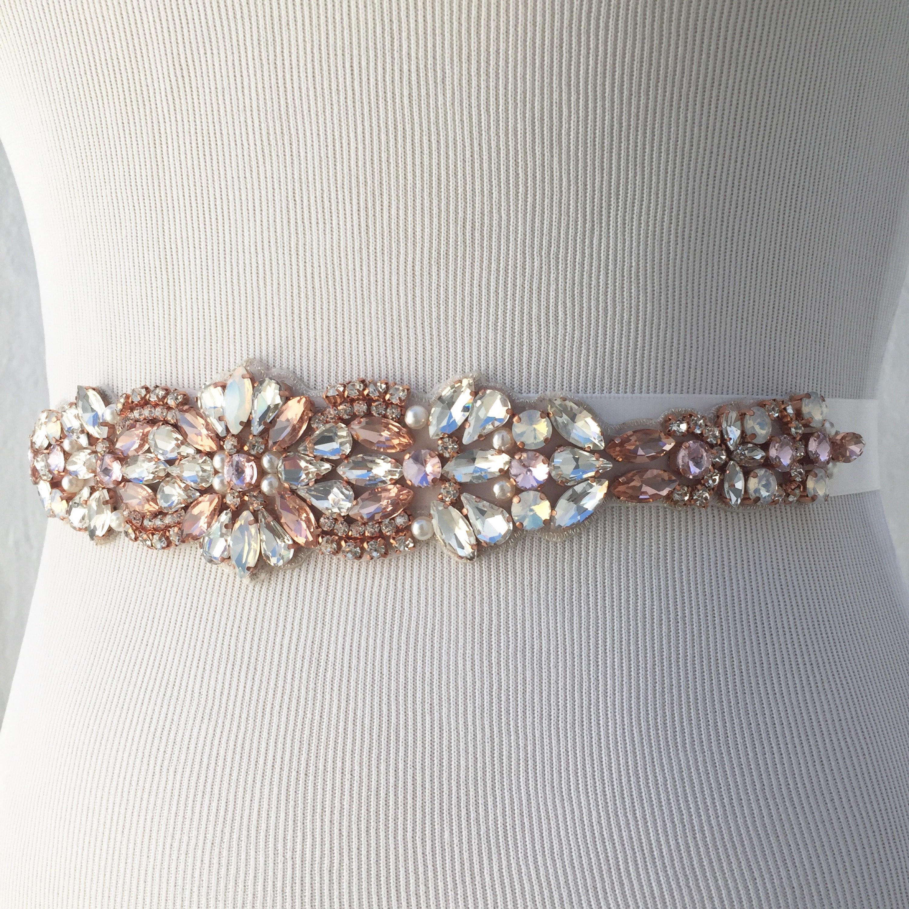 Rose Gold Bridal Sash Bridal Belt Wedding Sash Wedding - Etsy
