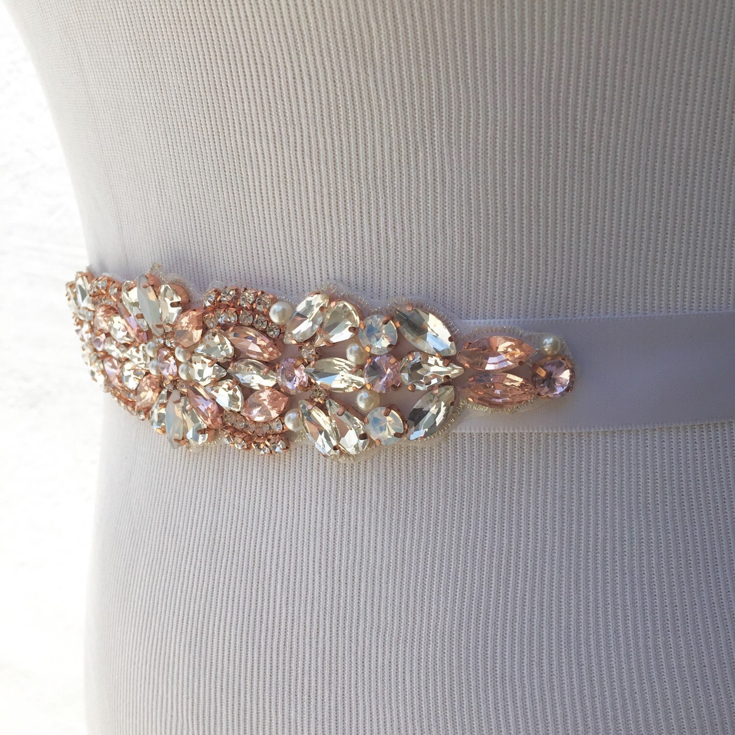 Rose Gold Bridal Sash Bridal Belt Wedding Sash Wedding - Etsy
