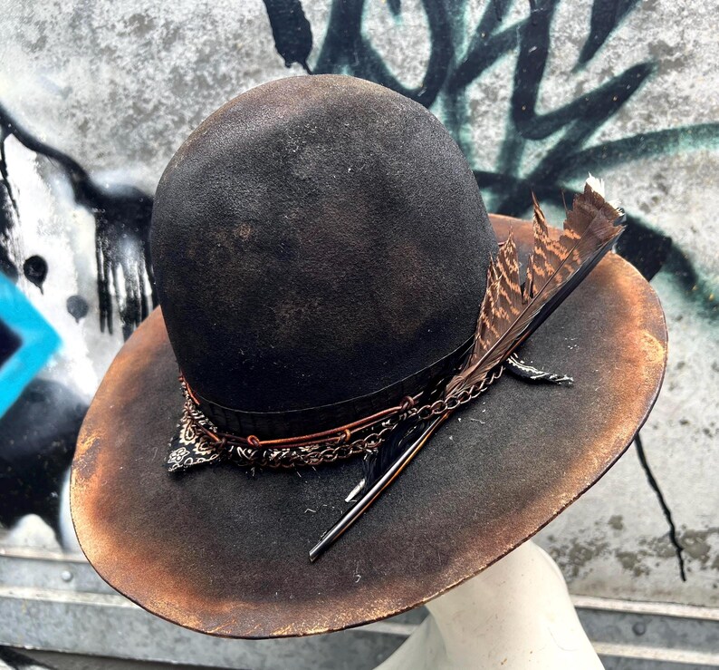 MIDNIGHT RAMBLER Custom Open Crown Hat Small - Etsy