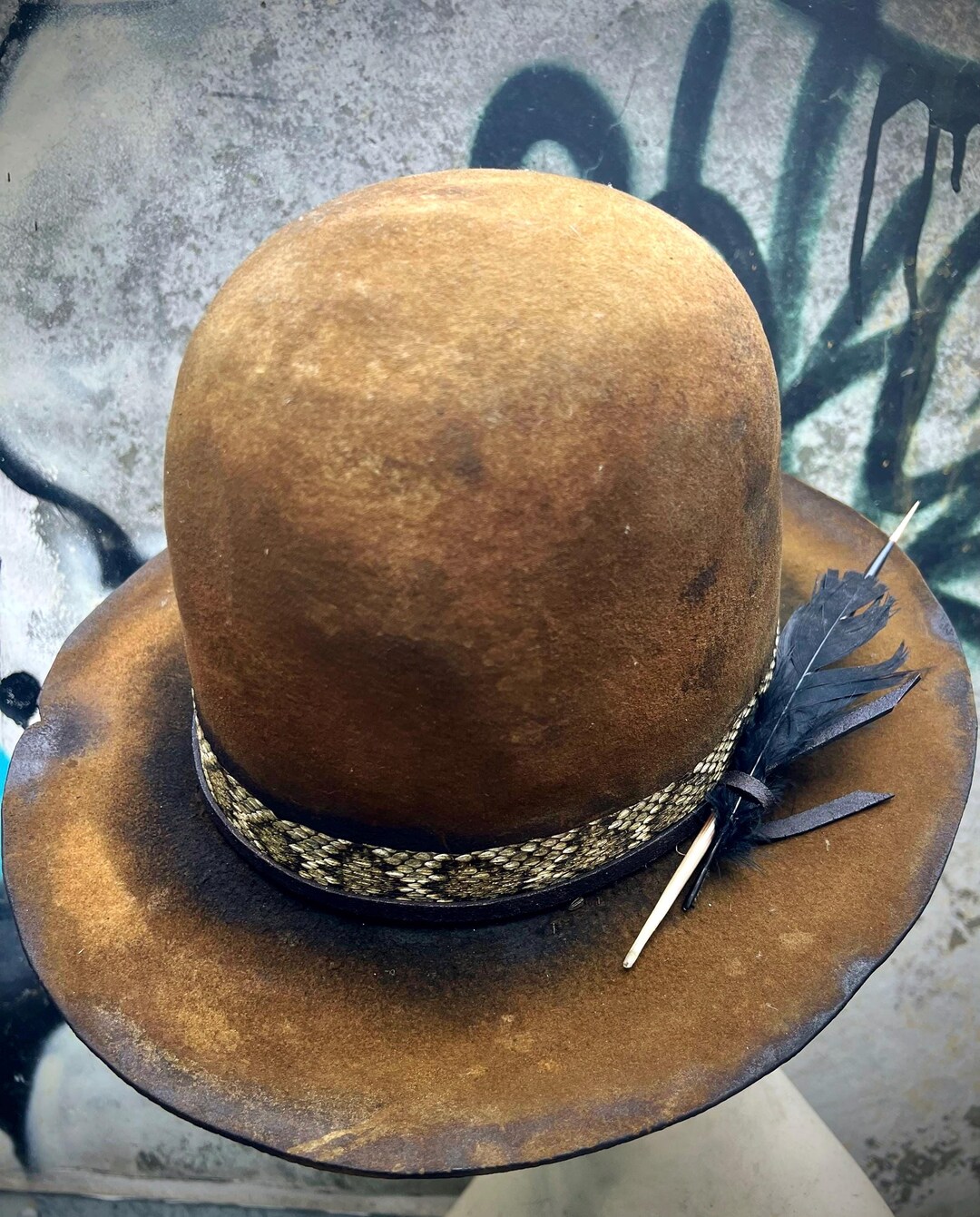 BROKEN ARROW Custom Vintage Open Crown Hat SIZE Large - Etsy