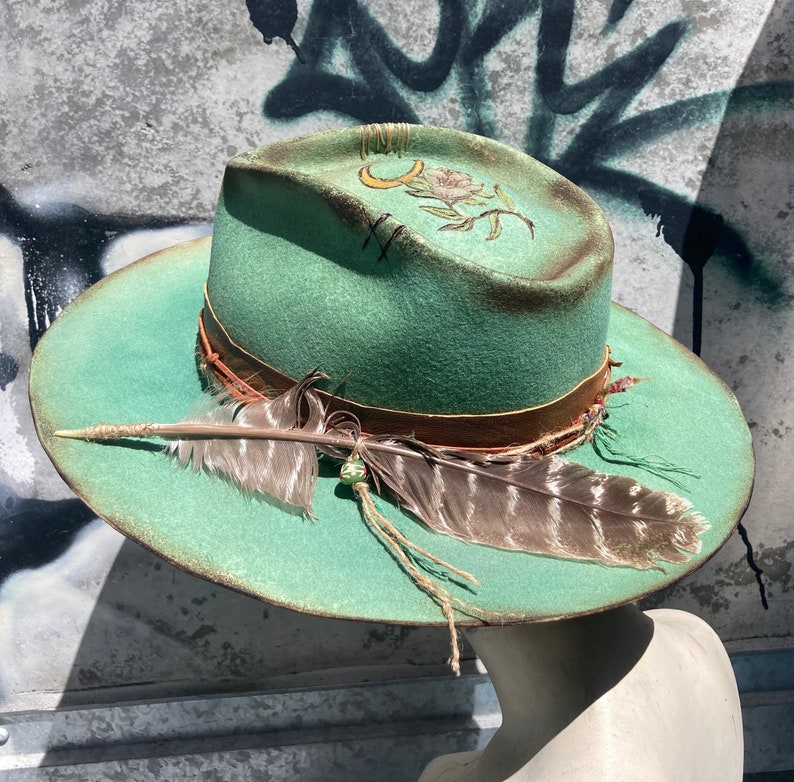 Burned Distressed Custom Festival Hat - Etsy