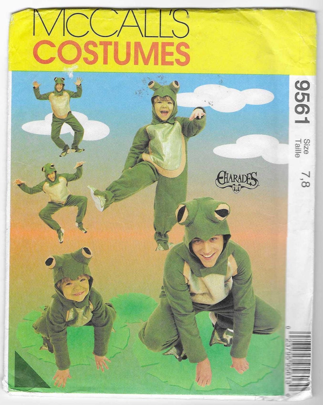 Kids Frog Costume Pattern, Mccall's 9561, Sizes 7-8 (chest 26-27") - Etsy