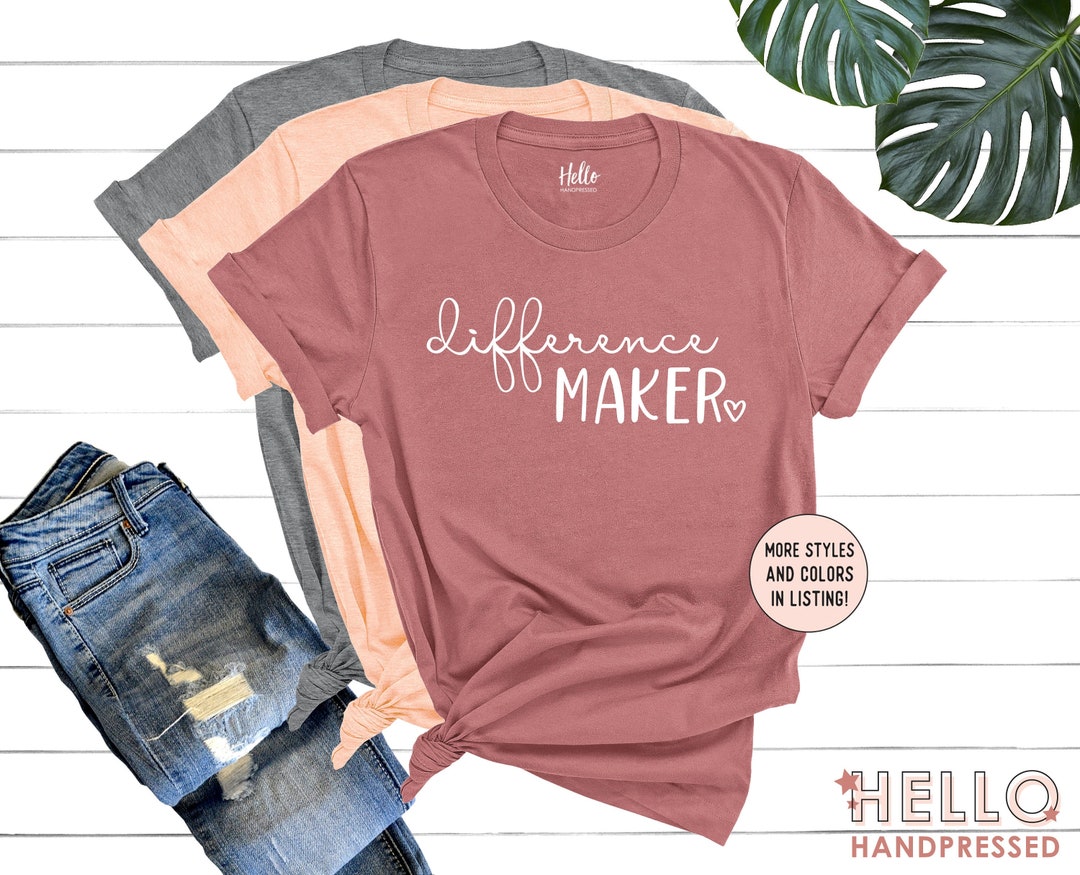 Difference Maker Shirt, Gift for Teacher, Teacher Appreciation, Teacher ...