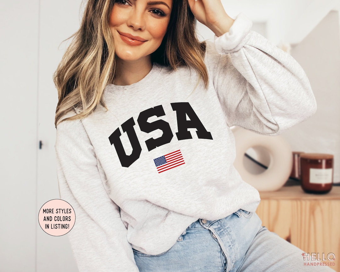 US Flag Patriotic Sweatshirt, 4th of July Parade Sweater, Fourth of ...