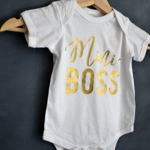 Mini Boss Baby Bodysuit, Mini Boss Onesie, Baby Shower Gift, Like a ...