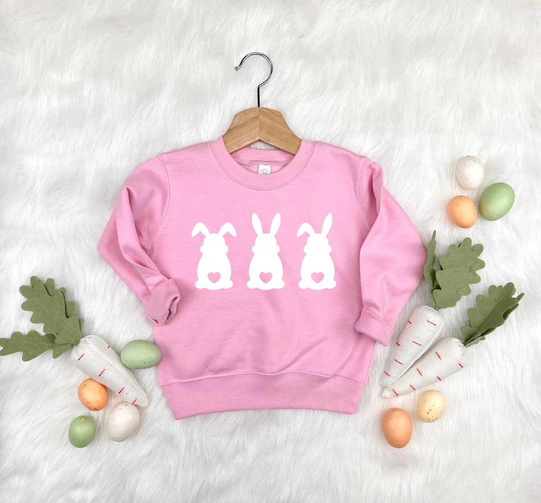 Girls Easter Shirt, Cute Bunny Sweatshirt for Girls, Funny Easter ...