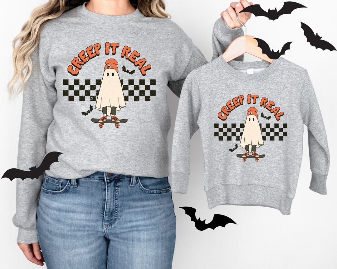 Mommy and Me Halloween Shirts, Creep It Real Sweatshirt, Kids Halloween ...