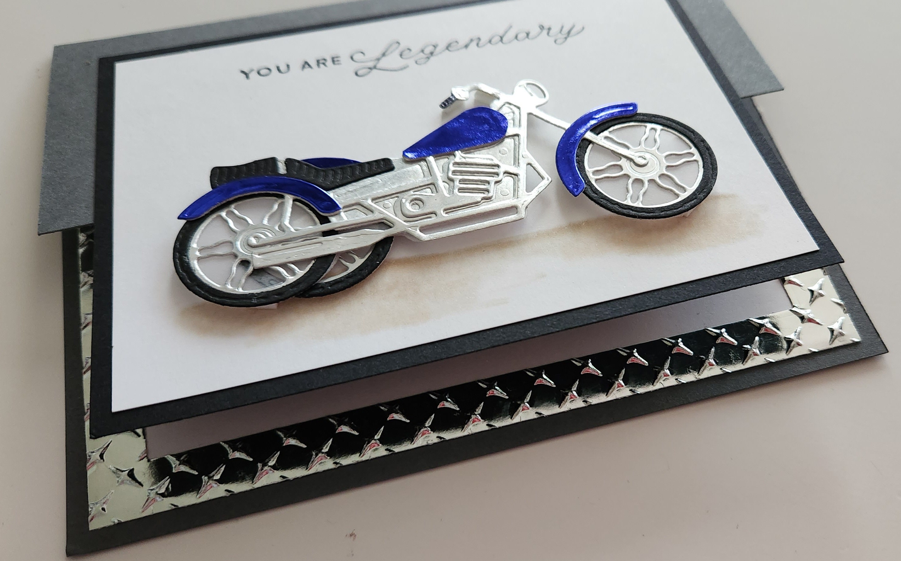 Handmade Harley Tri-glide Free Wheeler Trike Motorcycle Card Made With ...