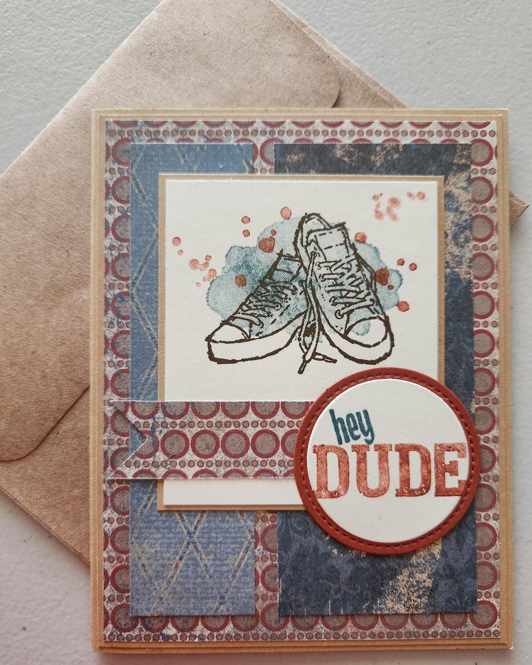 Handmade Hey Dude HAPPY BIRTHDAY Card Stampin Up! Cardstock Ink Stamps ...