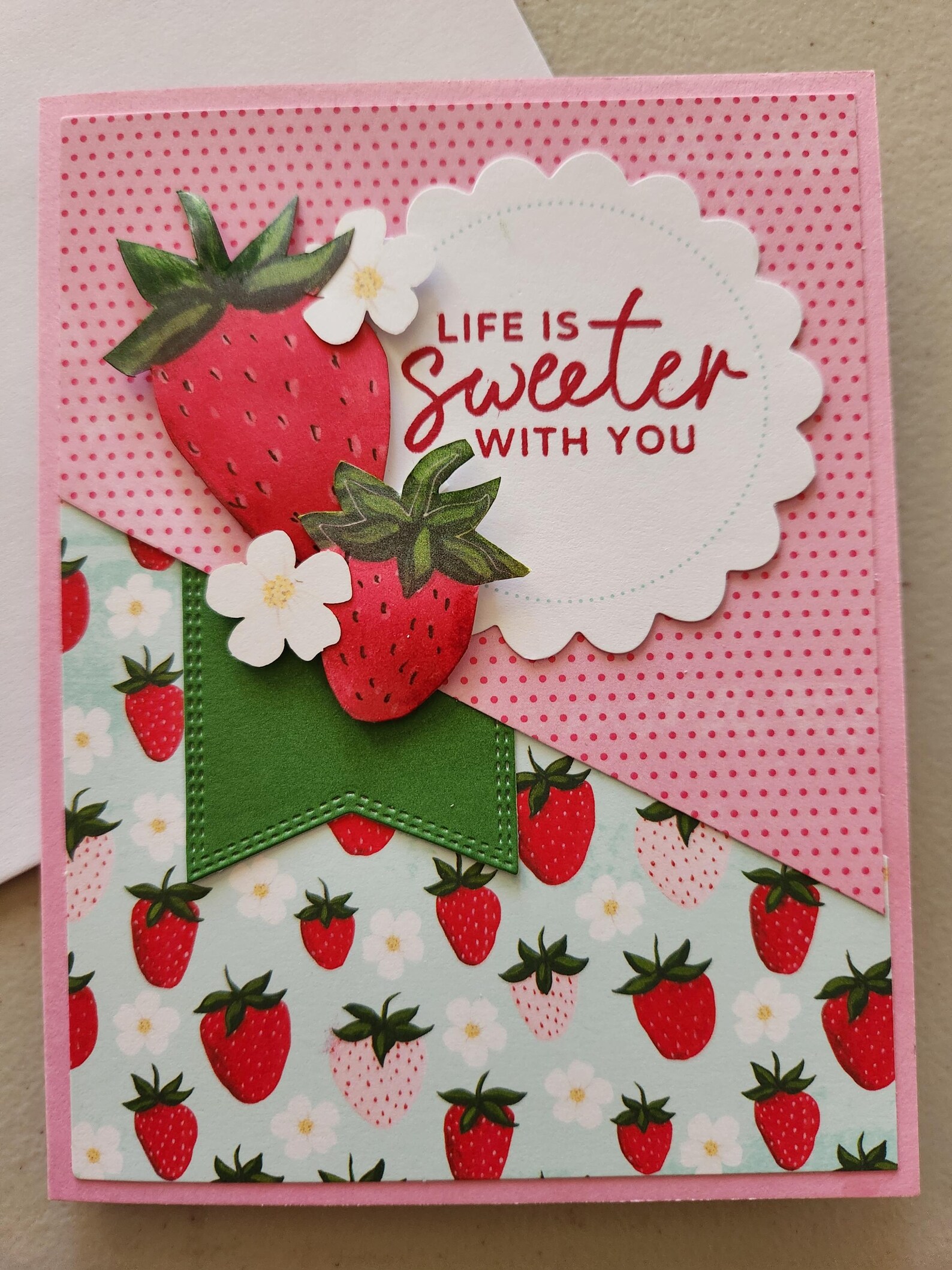 2 Handmade Stampin Up! Life is Sweeter With You Cards Paper Pumpkin ...