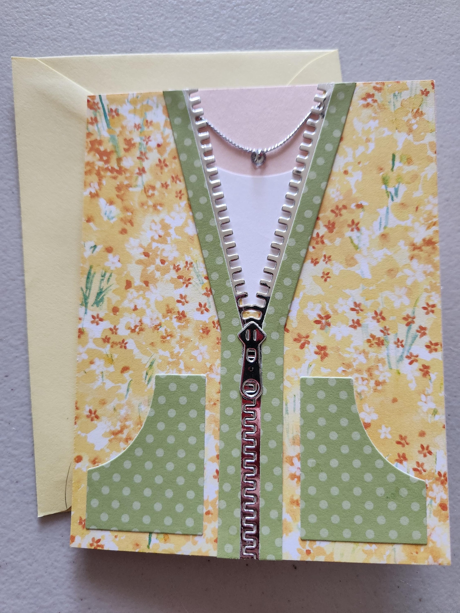 Handmade ALL ZIPPED UP Card Stampin Up! Stamps Cardstock Silver Zipper ...