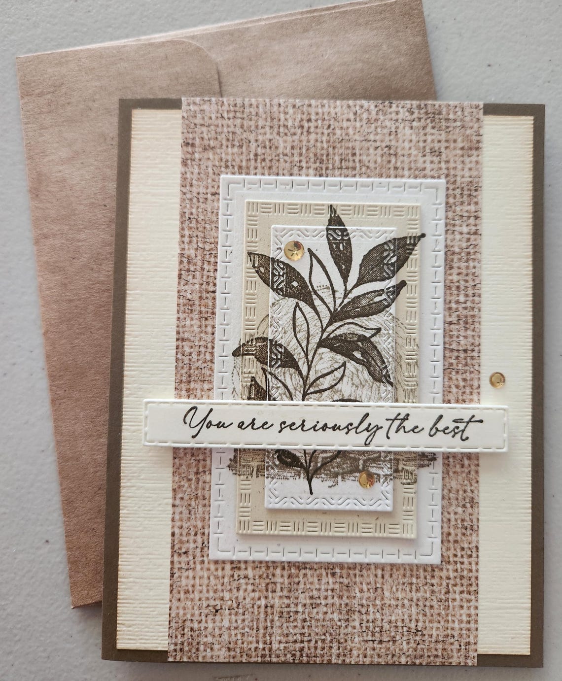 Handmade Card Textured Notes You Are Seriously the Best Birthday Thank ...