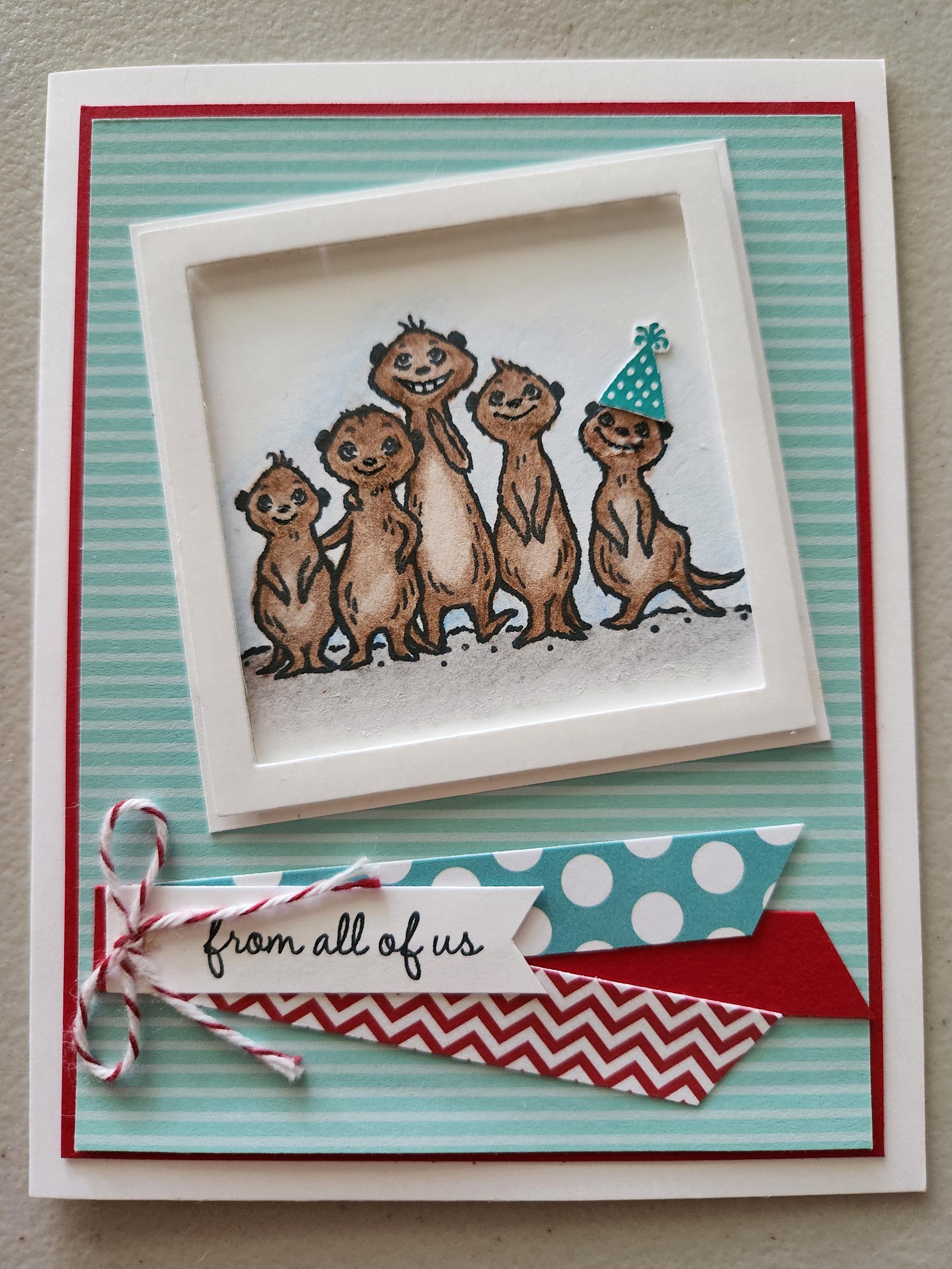 Handmade Meerkat Birthday Card Made With Stampin'up! "the Gang's All ...