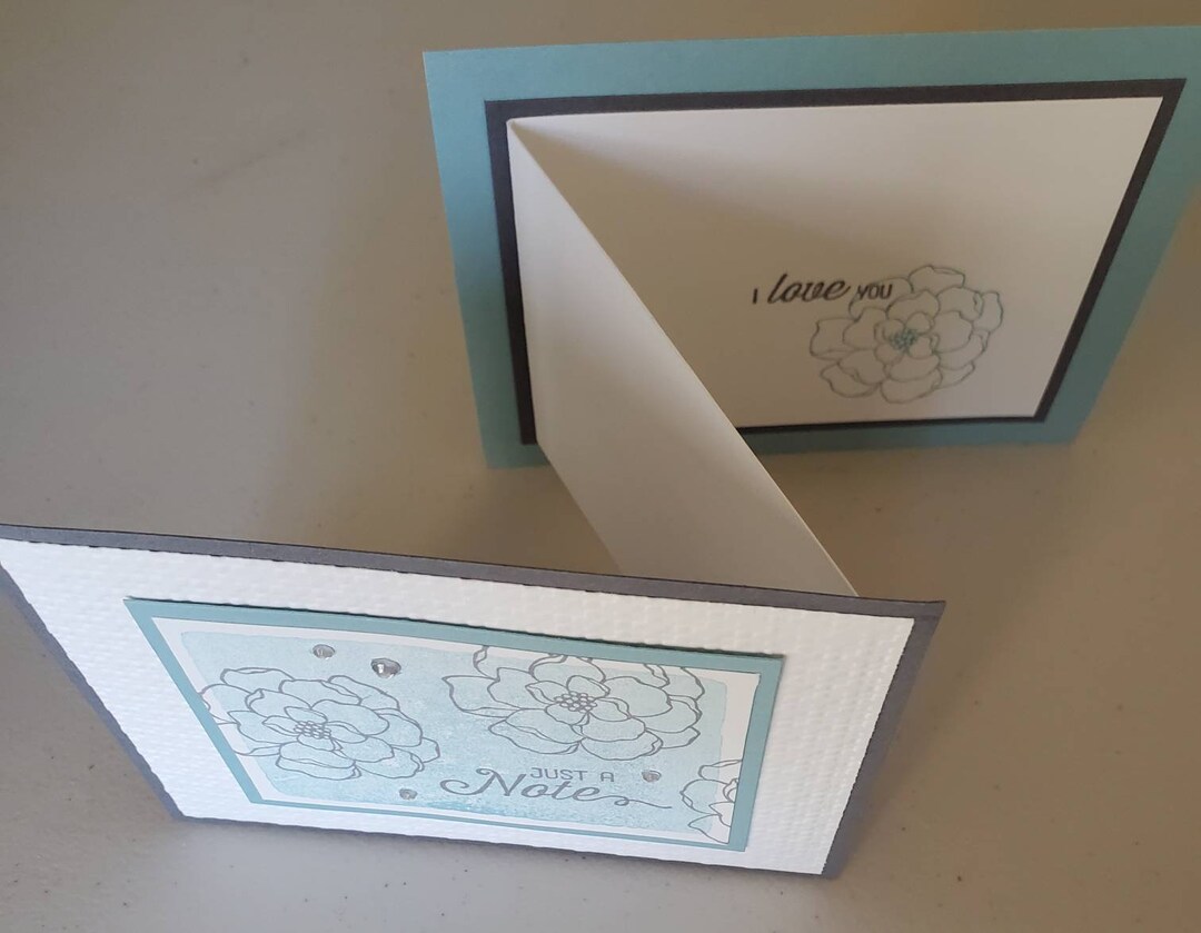 Handmade Z-fold Greeting Card: 'note of Love' With Envelope - Etsy