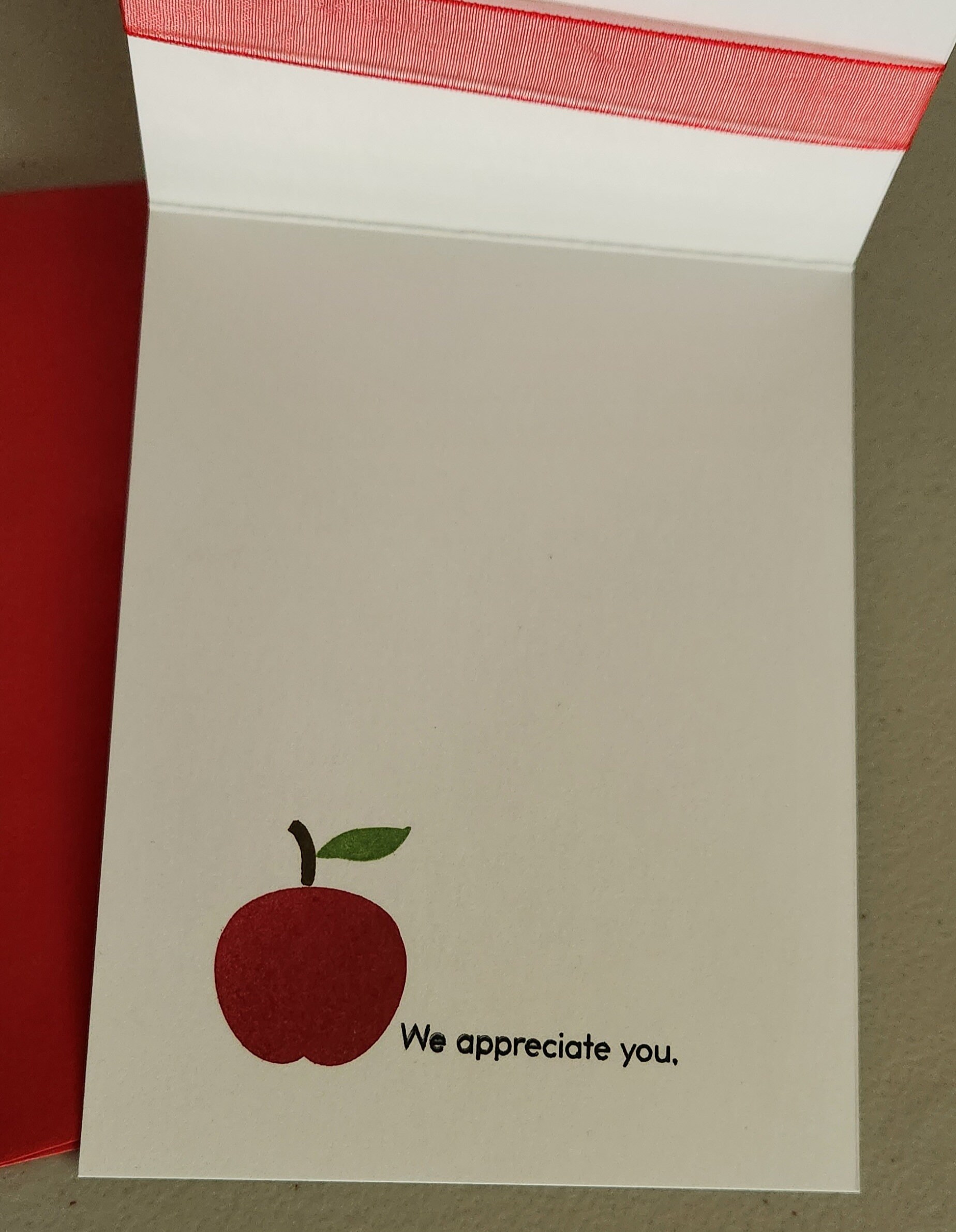 Handmade thank You Teacher Apple Thank You - Etsy