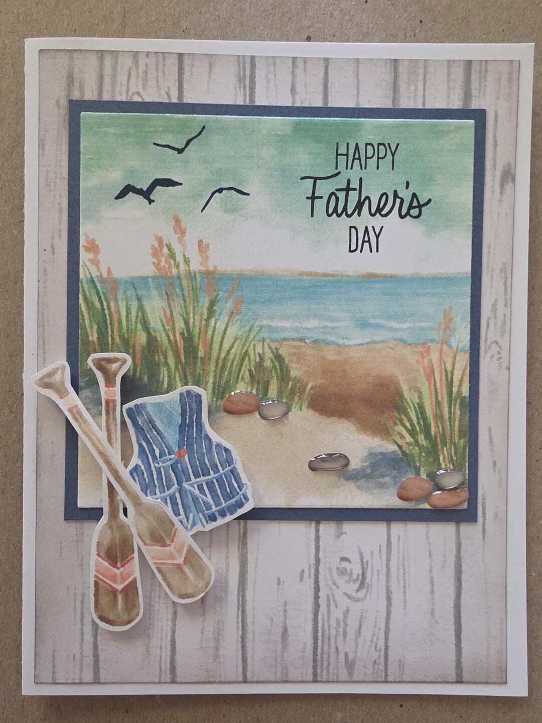 Happy FATHER'S DAY Card Made With Stampin Up! Lakeside Retreat Paper ...