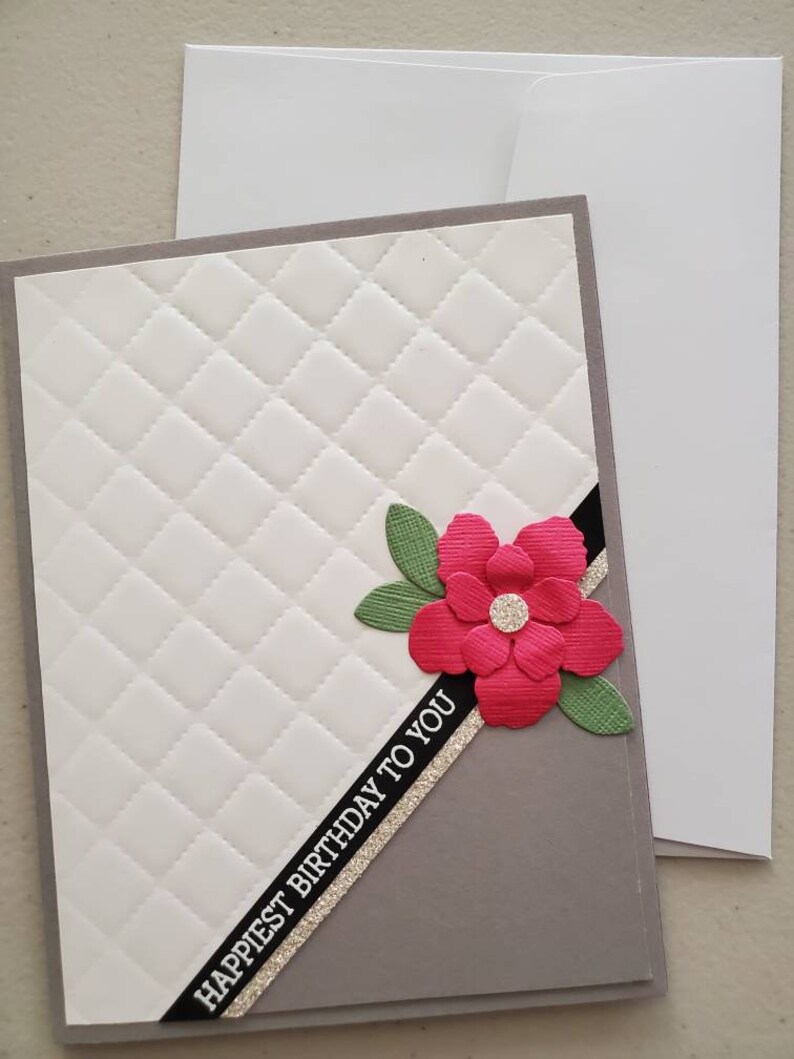 Handmade Birthday Card Made With Stampin'up! "needle & Thread" Stamps ...