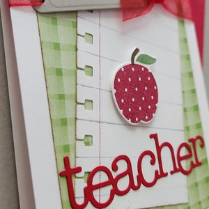 Handmade thank You Teacher Apple Thank You Appreciation Card With ...
