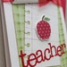 Handmade thank You Teacher Apple Thank You Appreciation Card With ...