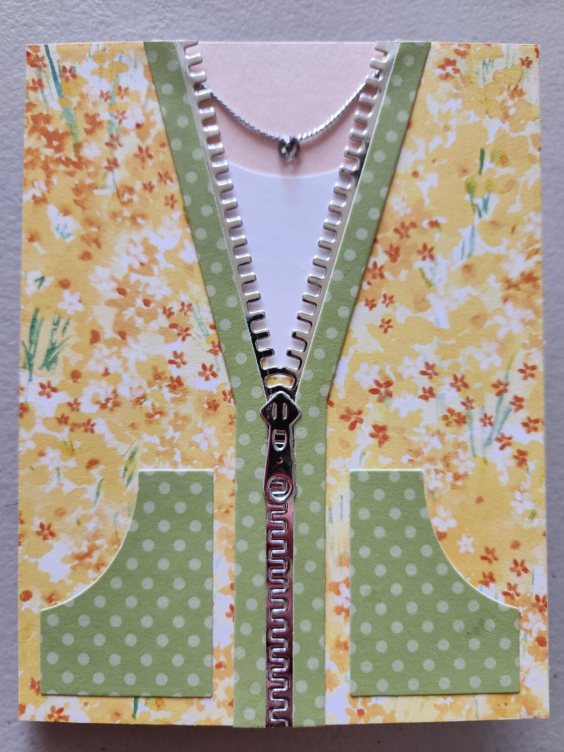 Handmade ALL ZIPPED UP Card Stampin Up! Stamps Cardstock Silver Zipper ...