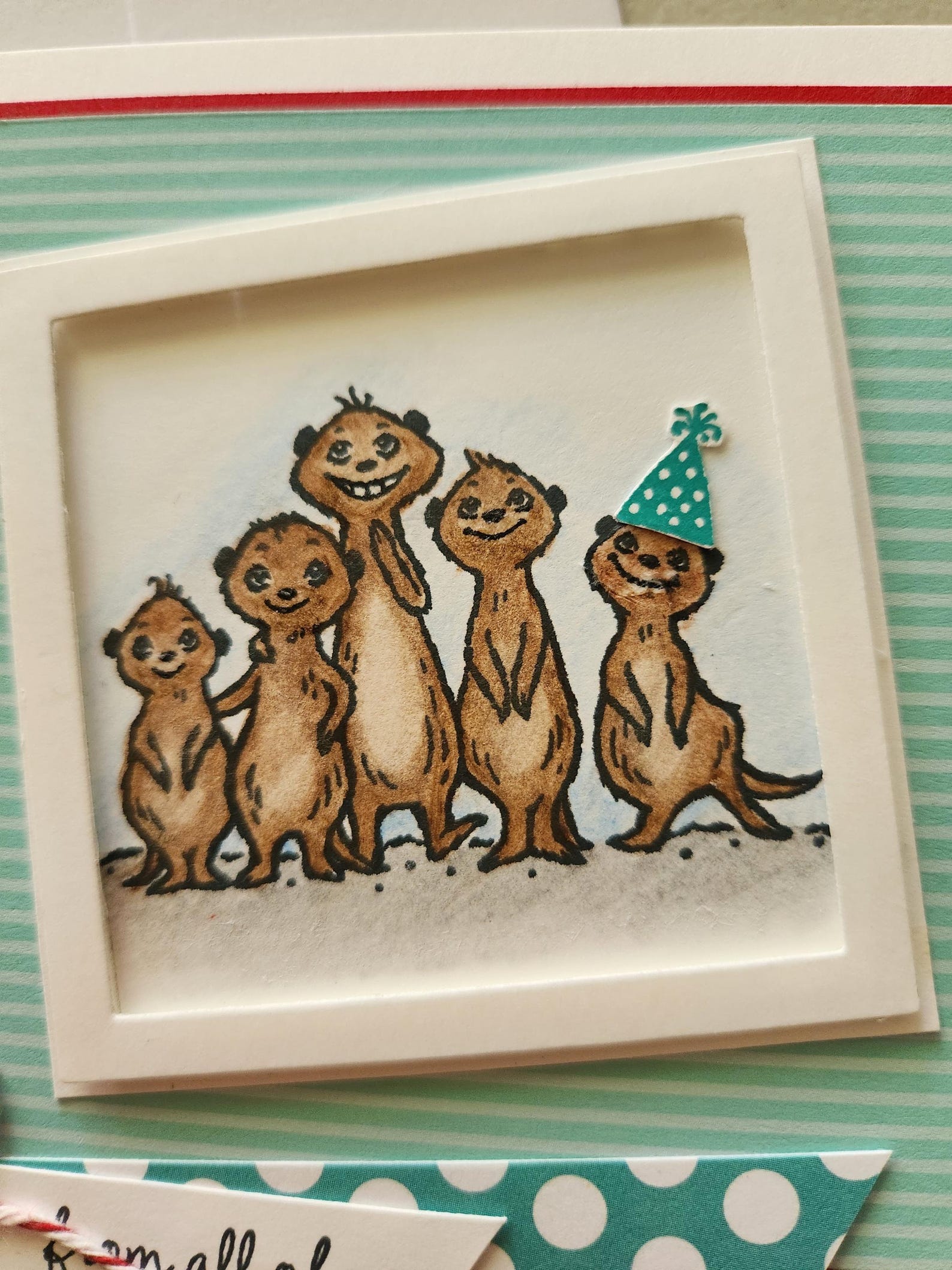 Handmade Meerkat Birthday Card Made With Stampin'up! "the Gang's All ...