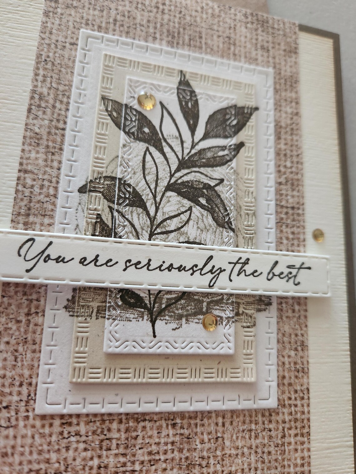 Handmade Card Textured Notes You Are Seriously the Best Birthday Thank ...