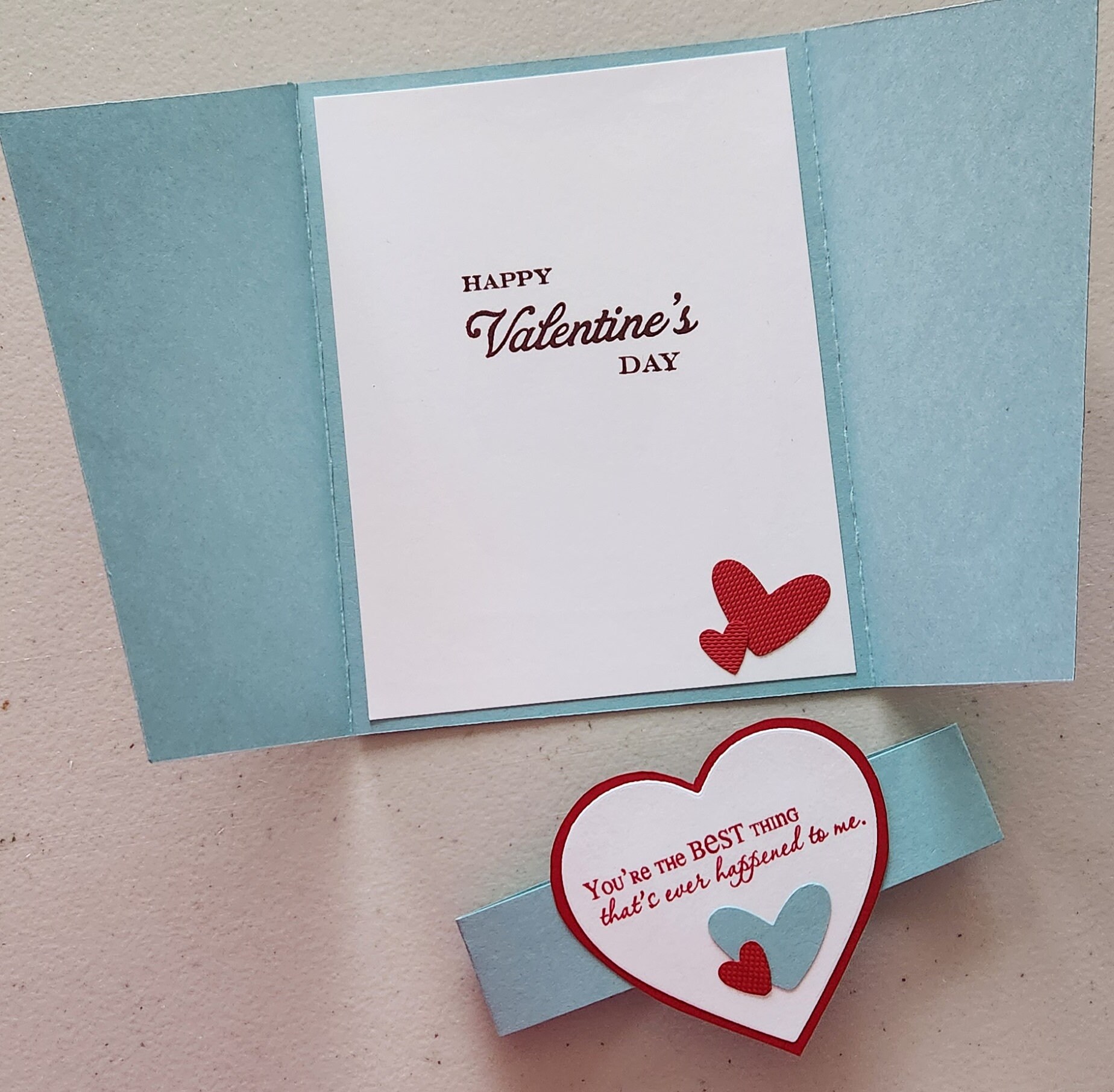 Fun Fold VALENTINE CARD Stampin up Baja Breeze Verve Happy Trifold ...