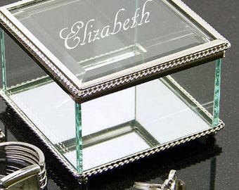 Glass keepsake box | Etsy