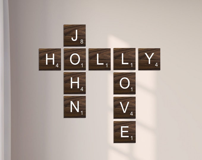 Scrabble Tiles for Wall, Choose Your Size, Scrabble Wall Letters ...