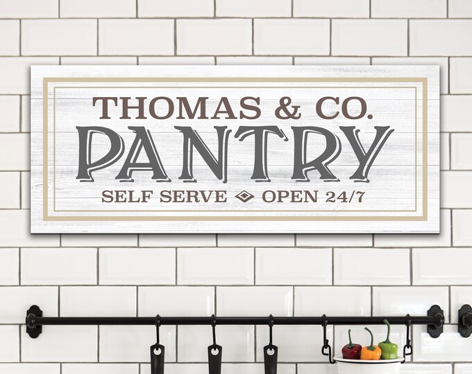 Pantry Sign Kitchen Decor Personalized Sign for Kitchen - Etsy