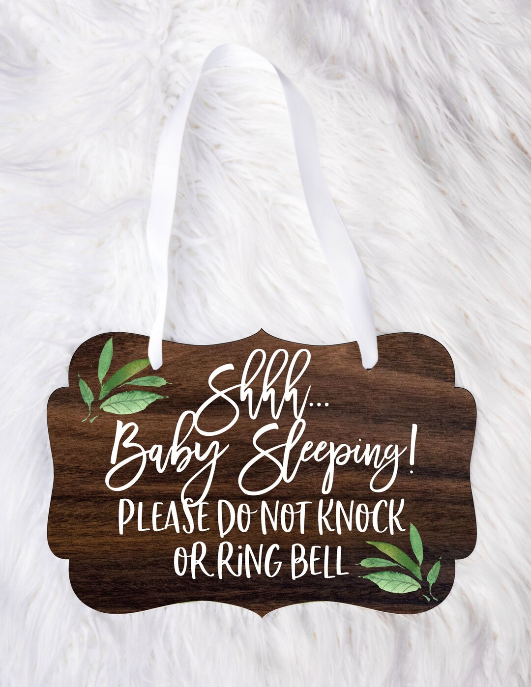 Do Not Ring Doorbell Sign, Front Door Sign, Do Not Ring, Sleeping Baby ...