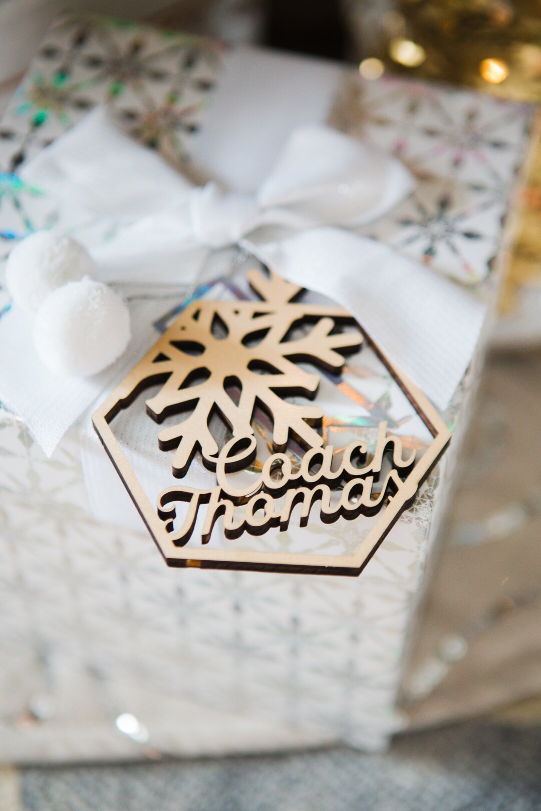Christmas Ornament Gift Tag or Stocking Tag, Personalized With Name ...