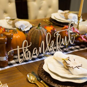 Thankful Sign for Thanksgiving Table Centerpiece or Home Decor, Wooden ...