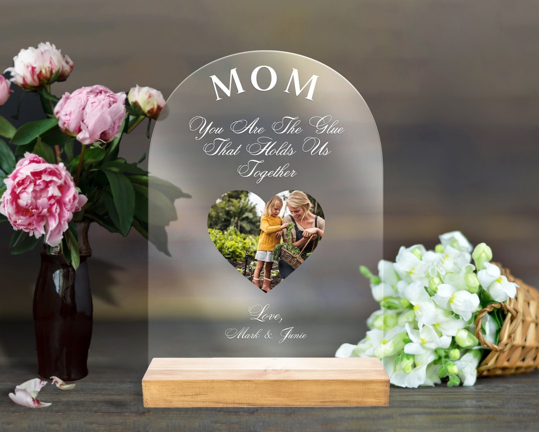 Mom Gift Photo Sign Mothers Day Gift Personalized Picture Sign for Mom ...