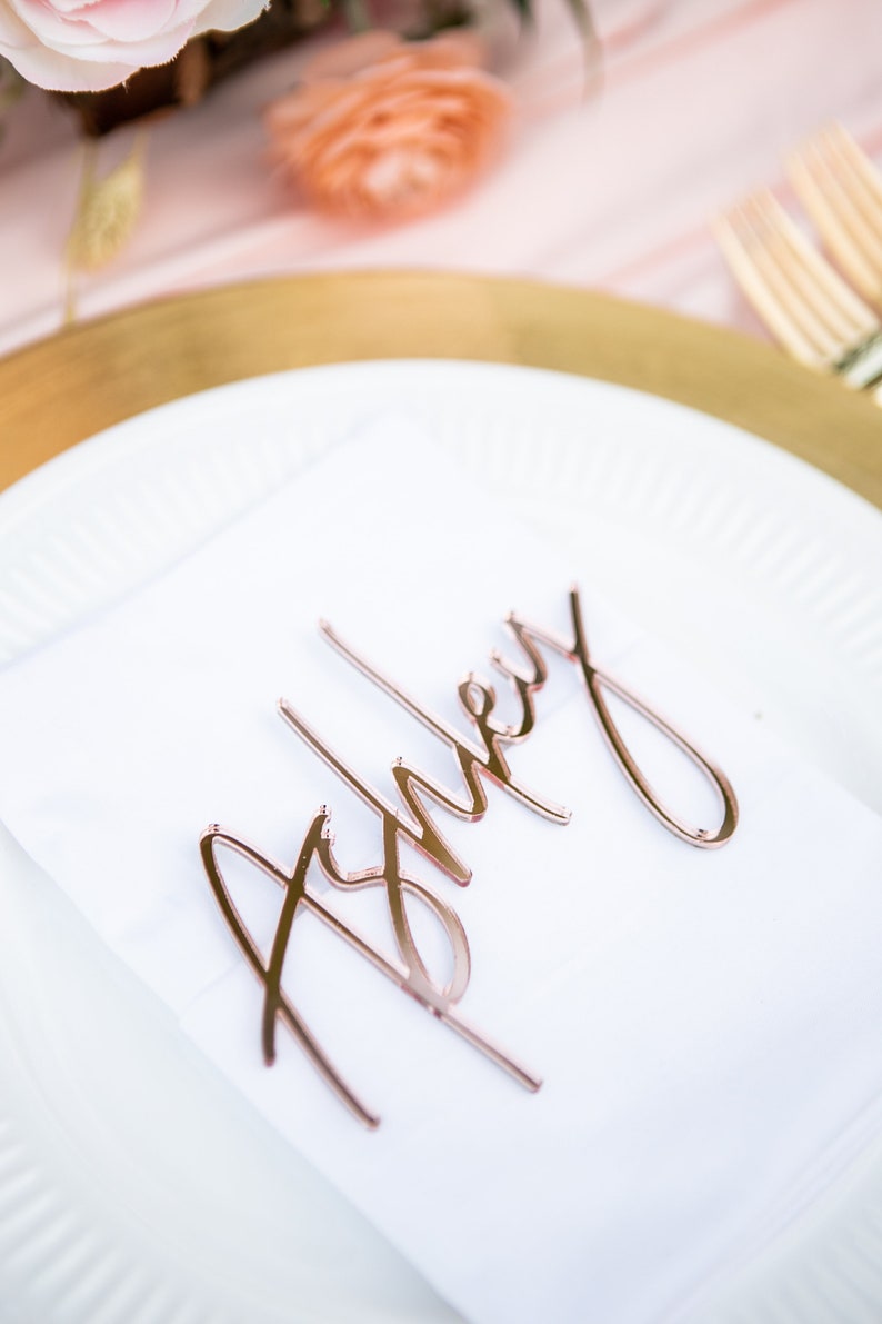 Place Card Name Tags for Plate Names Bridal Shower Dinner - Etsy