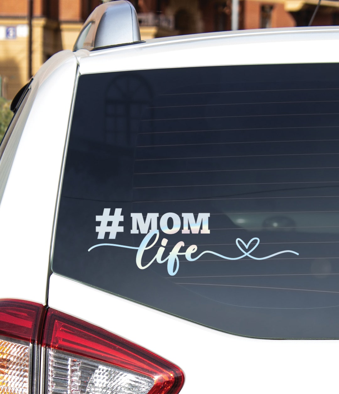 Mom Decal for Car Window or Anywhere, Mom Life Hashtag Bumper Sticker ...