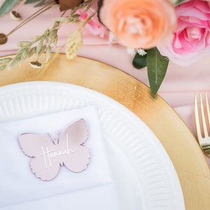 Butterfly Place Card Name Tags for Plate Names Bridal Shower Dinner ...