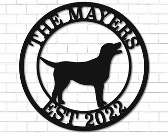 Metal Labrador Sign - Etsy