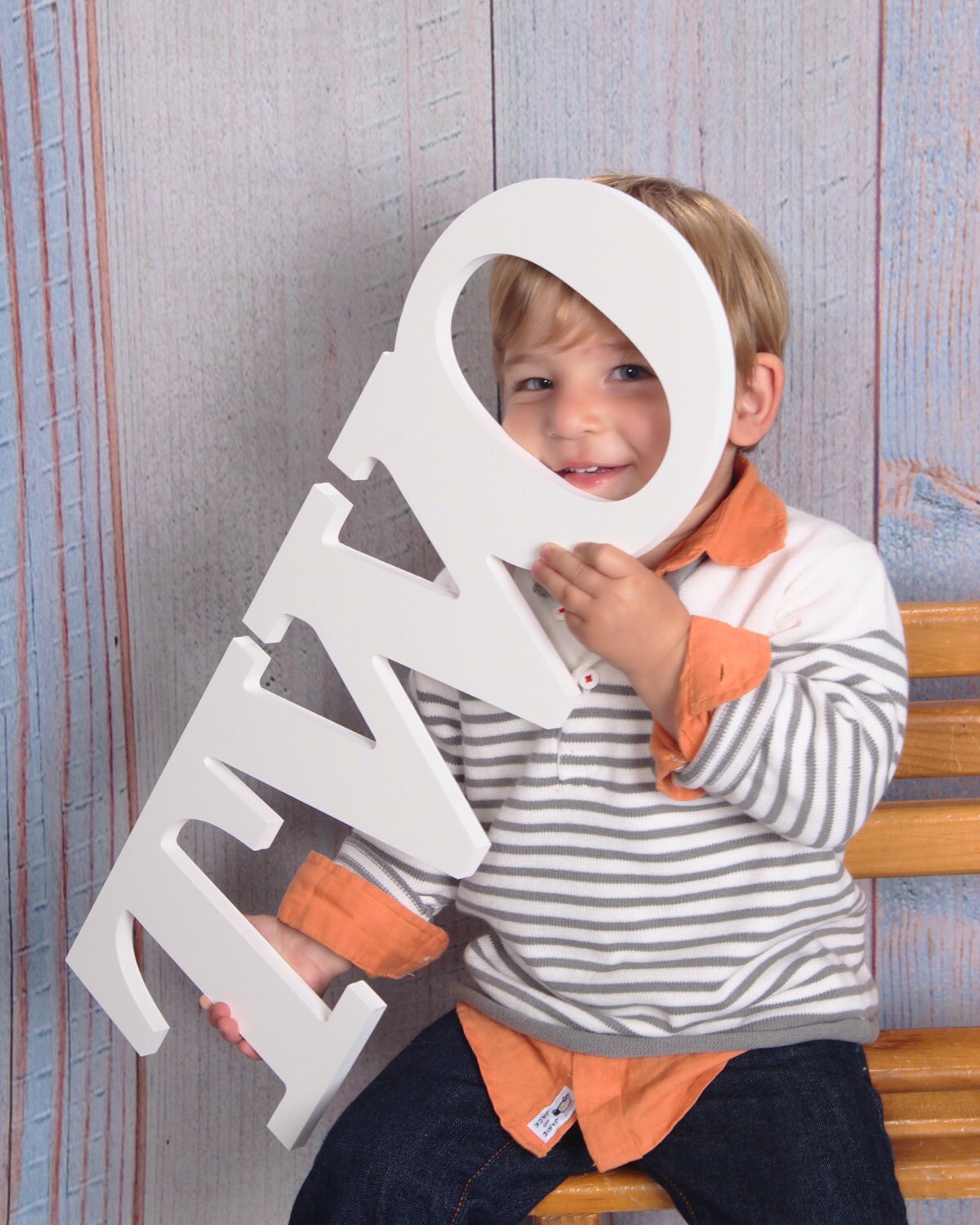 Two Sign Photo Prop 2nd Birthday Sign two in - Etsy