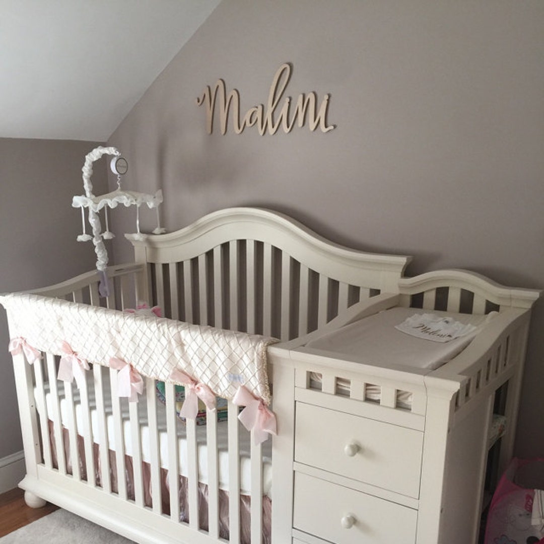 Nursery Name Sign for Baby Bedroom Wall Decor Wooden Letters Kids Baby ...