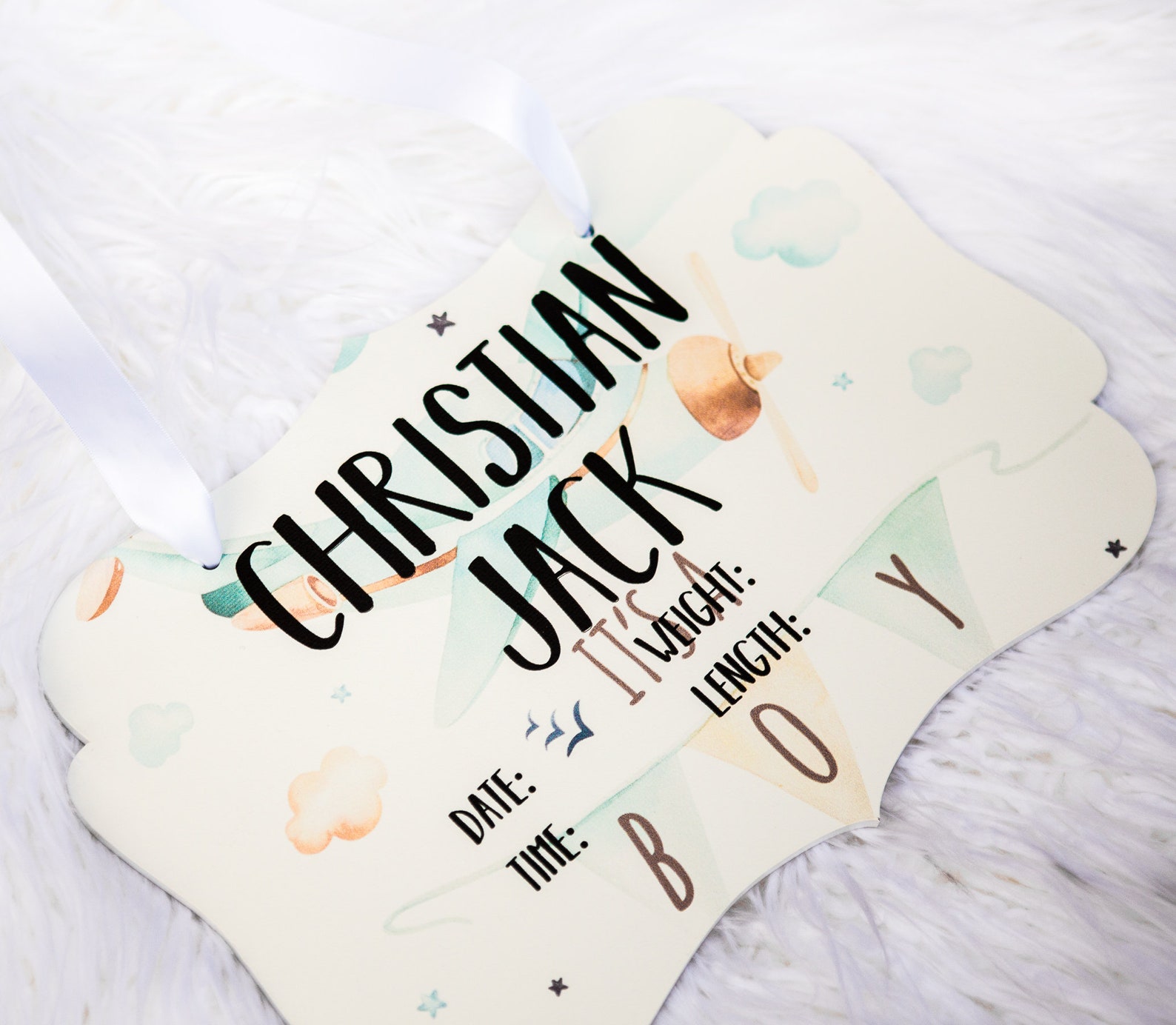 Hospital Door Sign Hanging Birth Stats Sign for New Baby Birth | Etsy