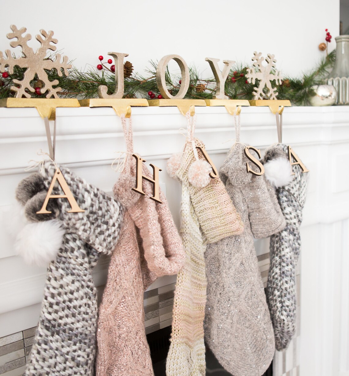 Wooden Letter for Stocking Christmas Stockings Letter Cutout | Etsy