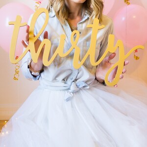 Thirty Sign for 30th Birthday Photo Prop or Party Decor Thirtieth ...