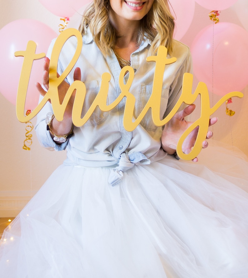Thirty Sign for 30th Birthday Photo Prop or Party Decor - Etsy