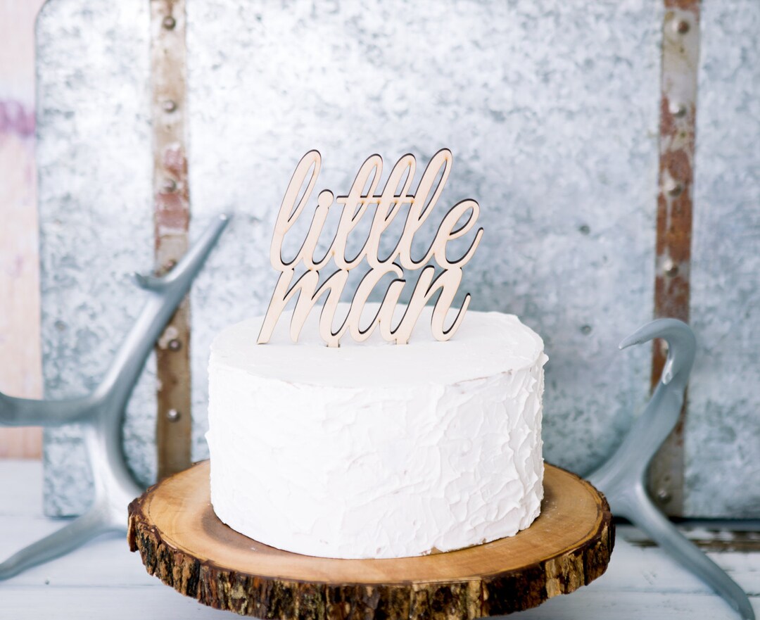 Boys Cake Topper for Toddlers, Baby, Kids - Little Man, Cake Smash or ...