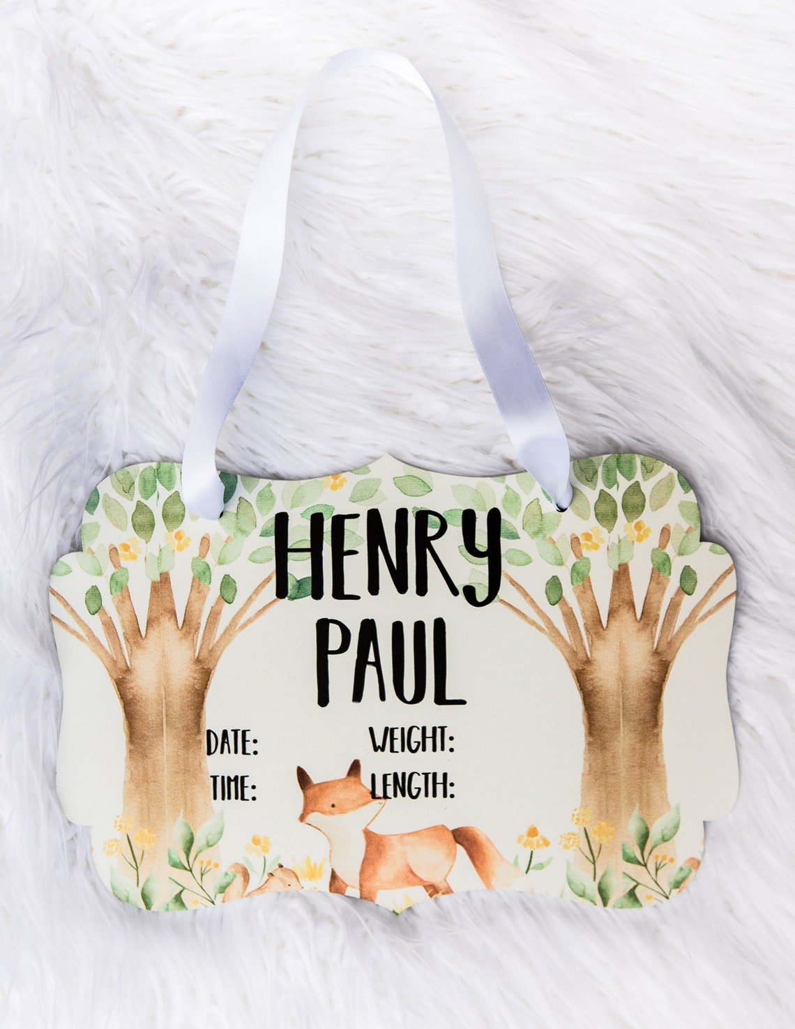 Hospital Door Sign Hanging Birth Stats Sign for New Baby | Etsy