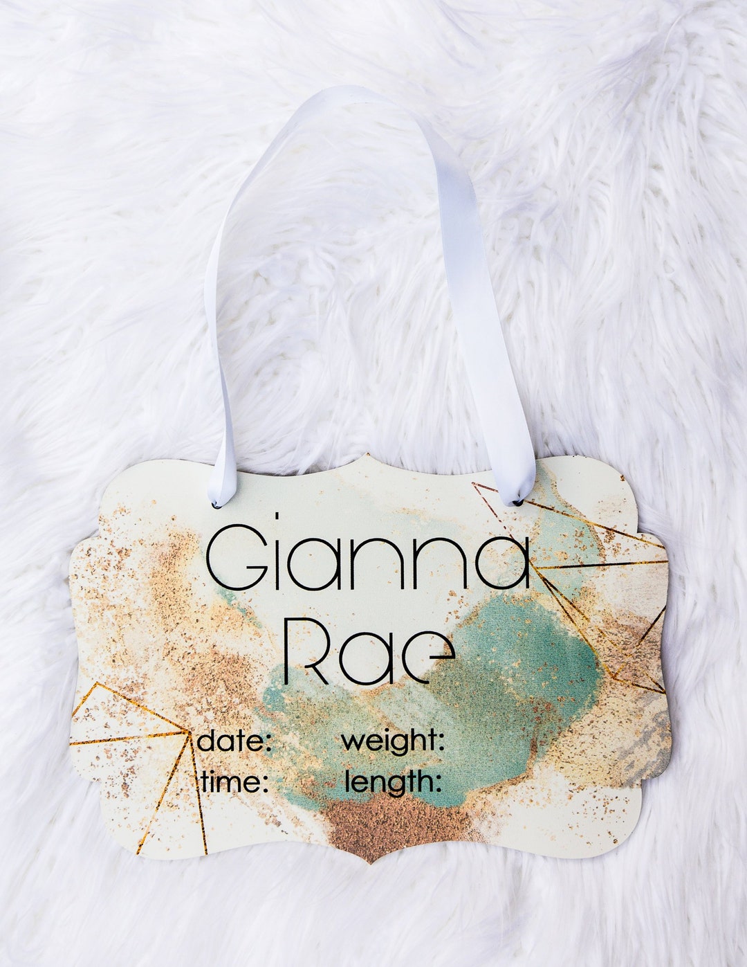 New Baby Room Sign Hospital Door Baby Stats Sign for Birth Announcement ...