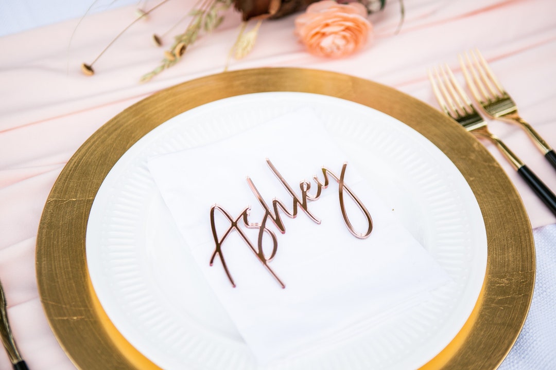 Place Card Name Tags for Plate Names Bridal Shower Dinner Party Plate ...